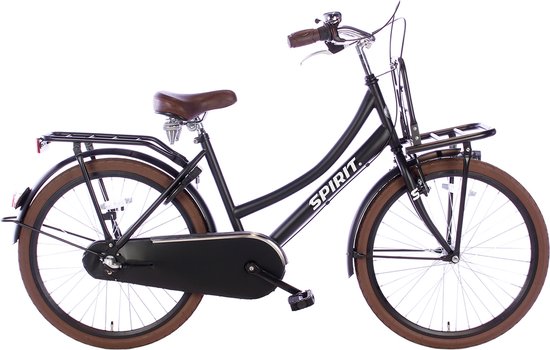 Spirit Cargo N3 Meisjesfiets Mat-Zwart 24 inch - 3 versnellingen | bol.com