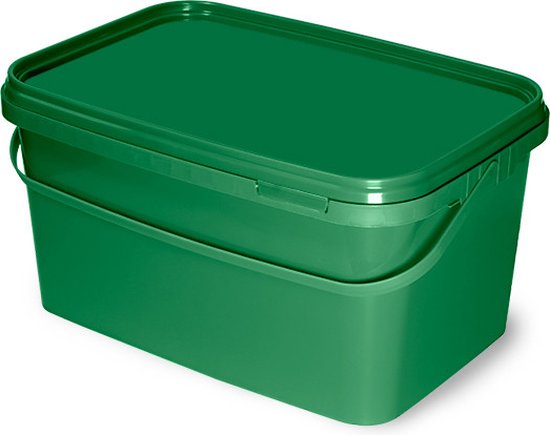 Afsluitbare - emmer - rechthoekig - 29x20x15cm - 5 liter | bol