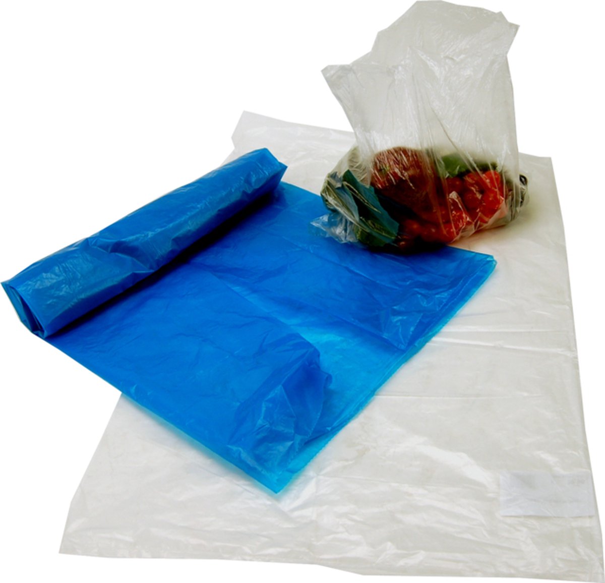 Plastic zakken groot 50 stuks 60 x 80cm LDPE zakken polyzakken vlak ...