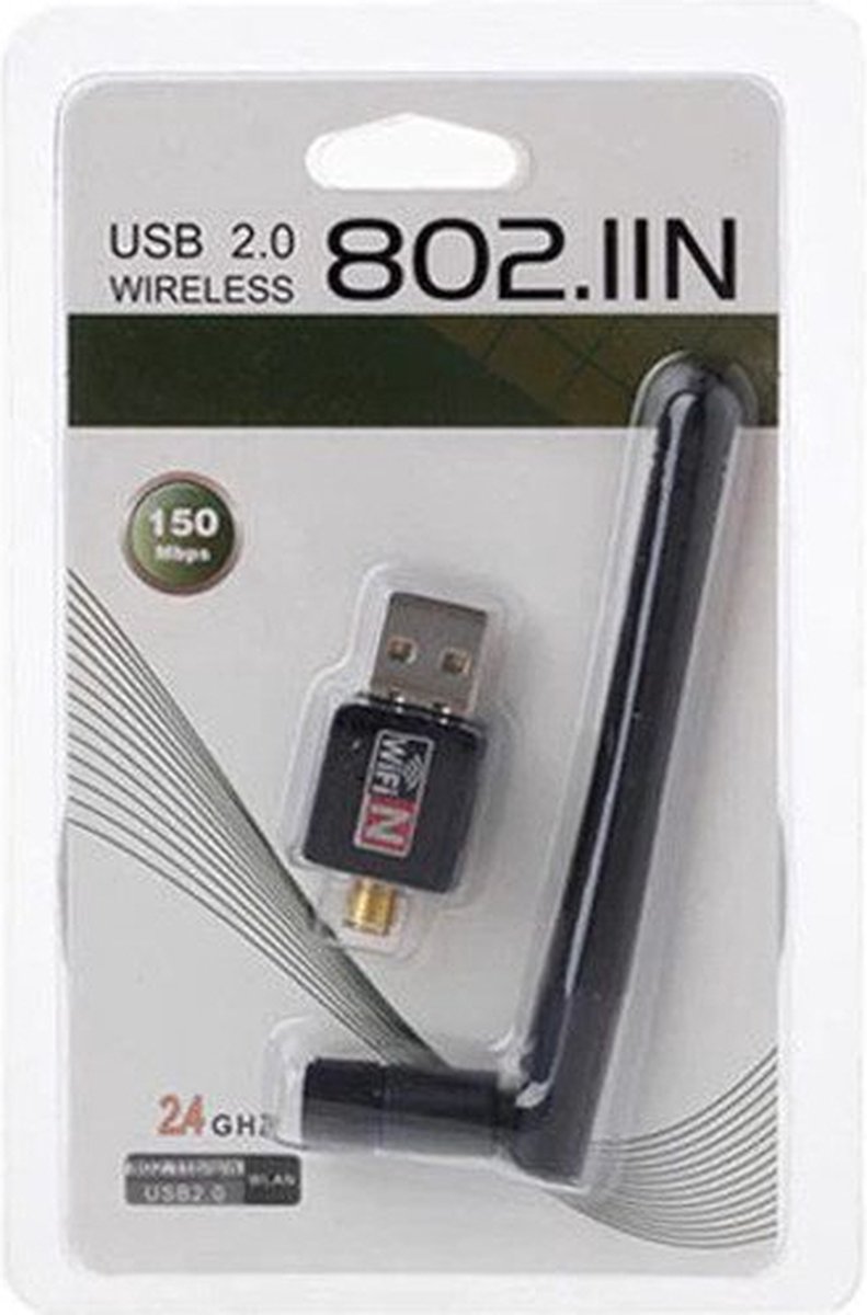Mini USB Wi-Fi Adapter 150Mbps - 2.4Ghz | bol.com