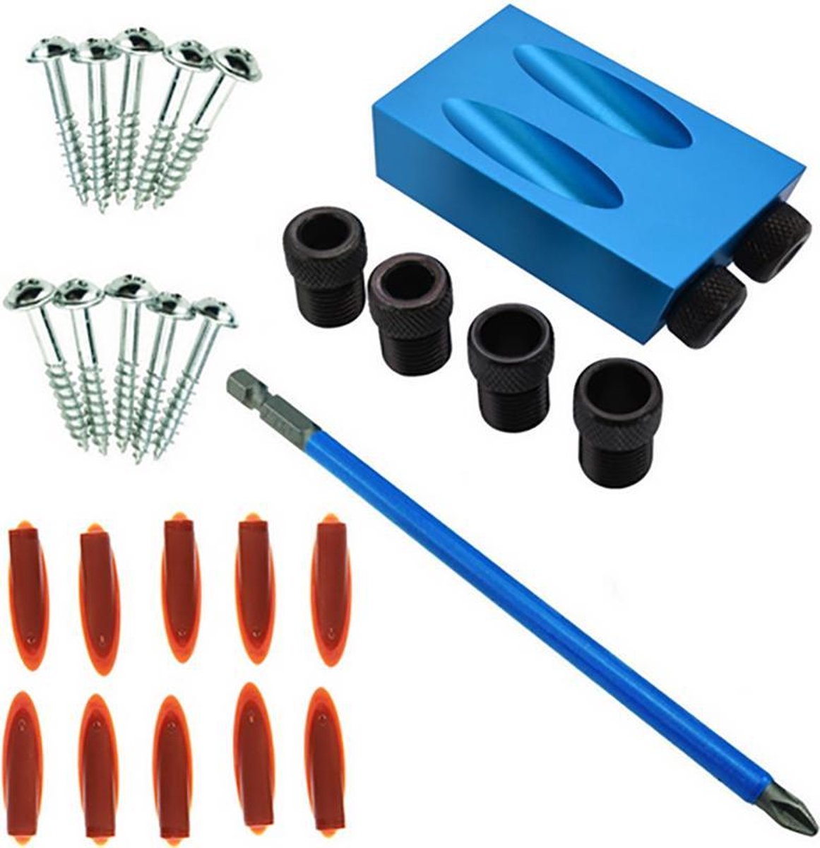 bol.com | Boormal Jig voor Pocket Hole boren en schroeven 6mm 8mm 10mm ...