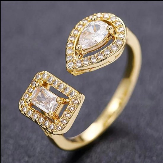 Haymer Sieraden Different Twins Ring Voor Vrouwen Goud 16.50 mm / maat ...