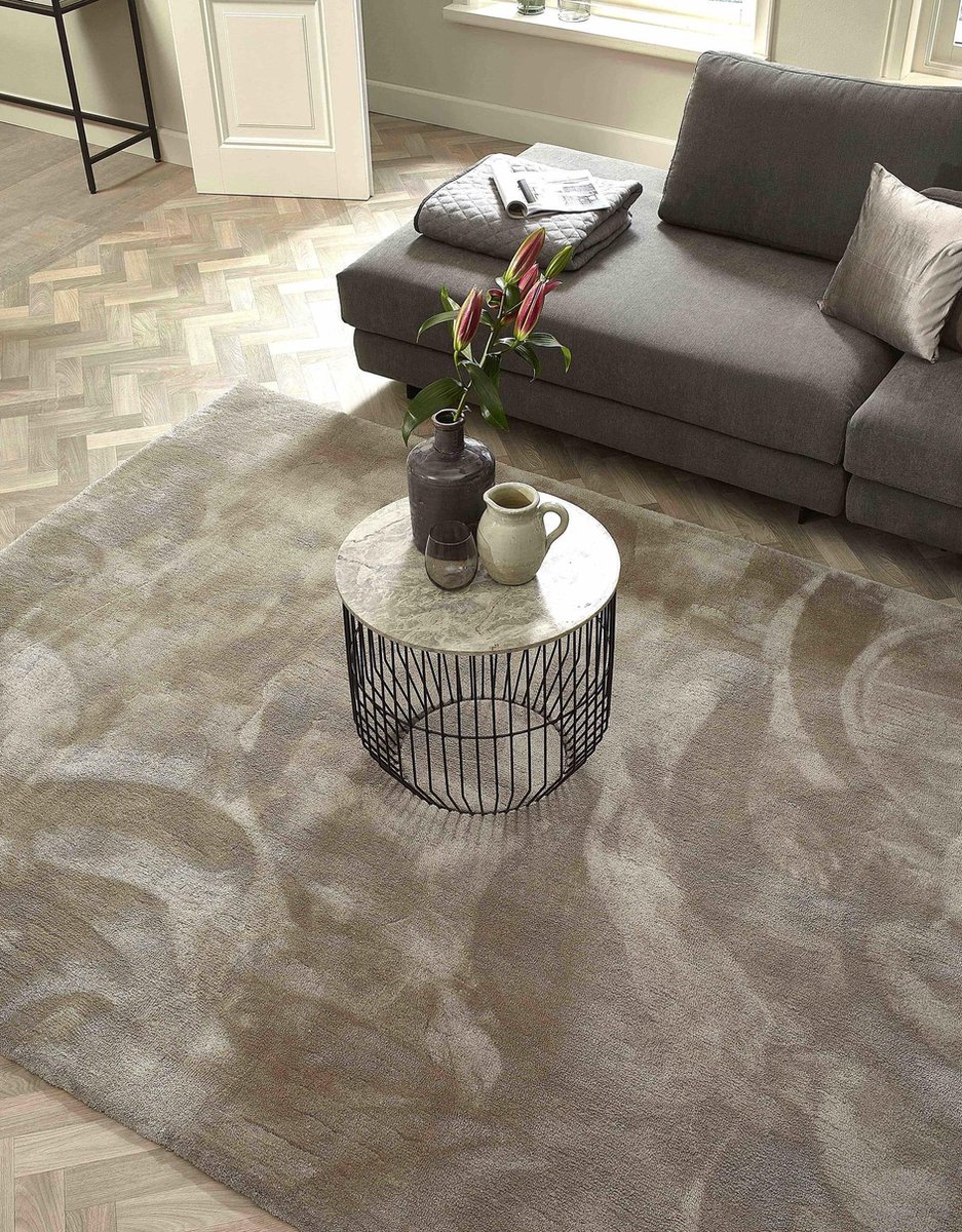 Sandro 44 - Modern hoogpolig vloerkleed in Oudroze | bol