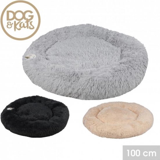 Hondenmand - hondenbed - donut hondenmand - 100cm - grijs | bol