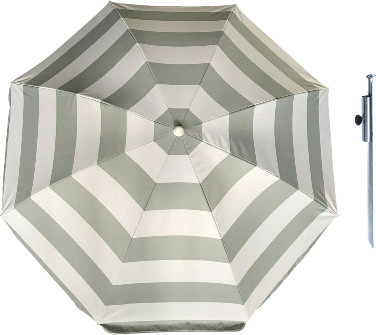 Parasol - Zilver/wit - D120 cm - incl. draagtas - parasolharing - 49 cm | bol.com