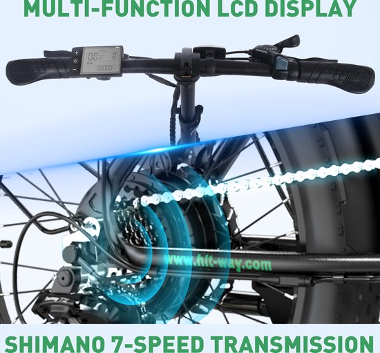 Hitway Elektrische Fiets BK11 | E-bike | 250W Motor | Fat Tire | 11,2Ah ...