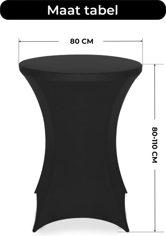 Statafel Incl. Zwarte Statafelrok - Partytafel - Robuust en Weersbestendig -... | bol.com