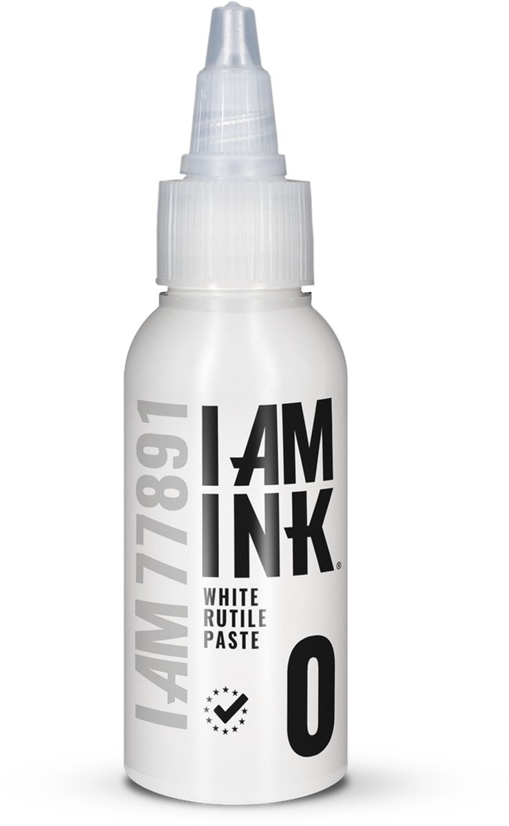 I AM INK - # 0 White Rutile Coller 50ml Encre de tatouage Vegan Wit ...
