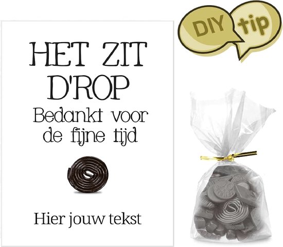 Kaarten A6 het zit drop eigen tekst - 25 St. | Gepersonaliseerde naam ...