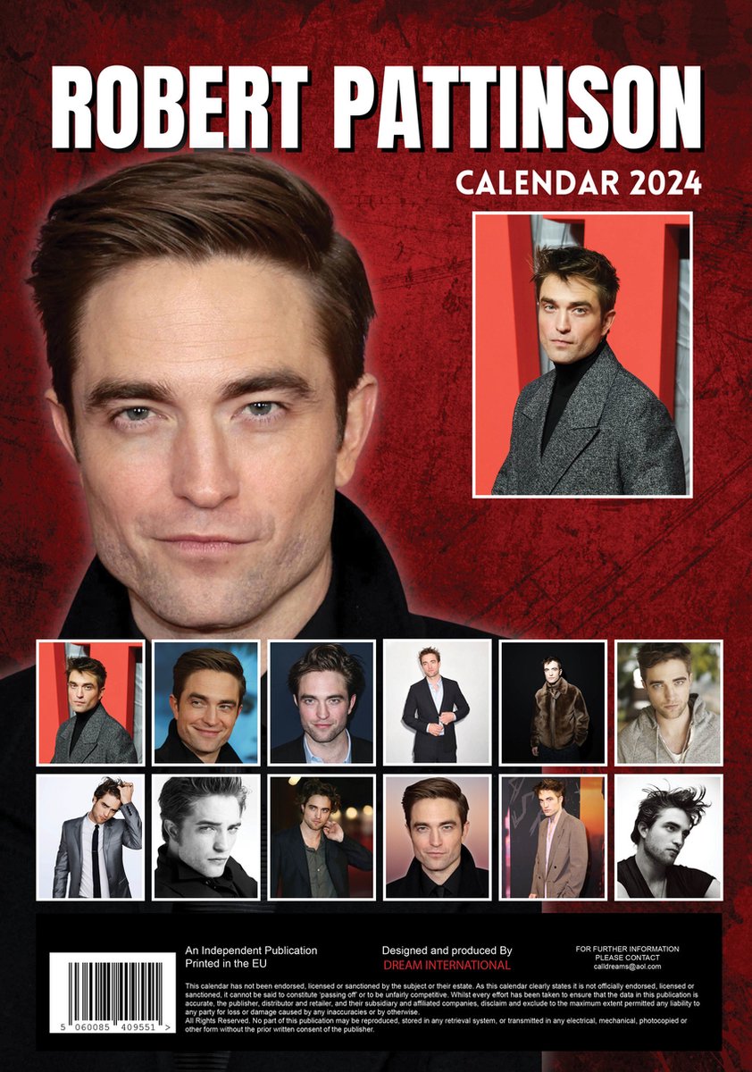 Robert Pattinson Calendrier 2024 A3 | bol.com