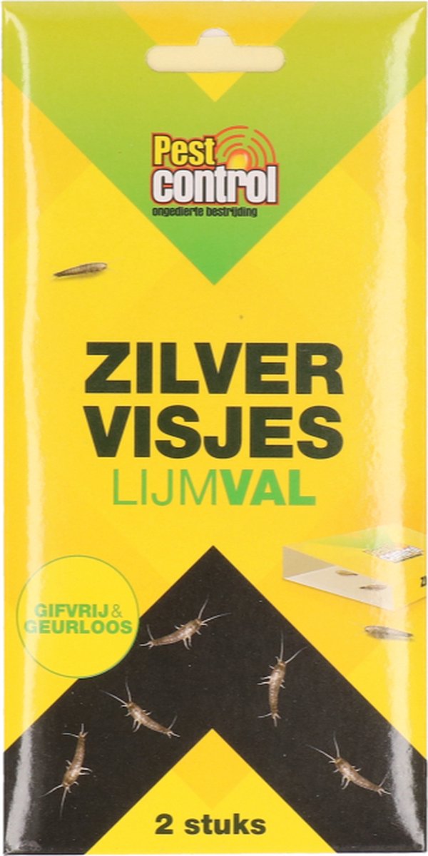 Zilvervis lijmval - Set van 2 - Insecten - Gifvrij - Geurloos - Ongedierte - Lockdoos | bol