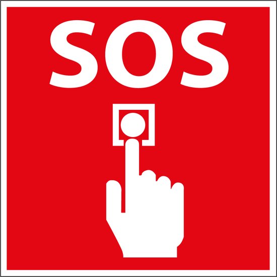 SOS sticker 50 x 50 mm - 10 stuks per kaart | bol.com