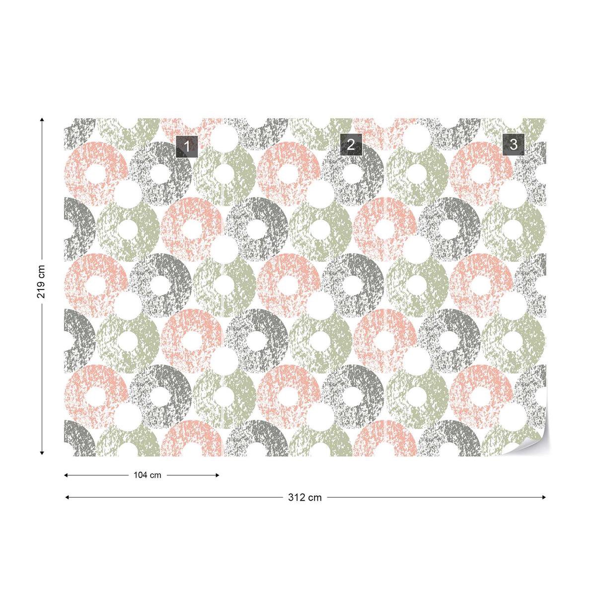 Fotobehang - Vlies Behang - Mozaïek Cirkels - 312 x 219 cm | bol.com