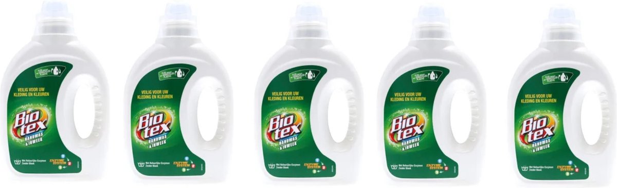 5x Biotex Vloeibaar Wasmiddel Handwas & Inweek 750 ml | bol