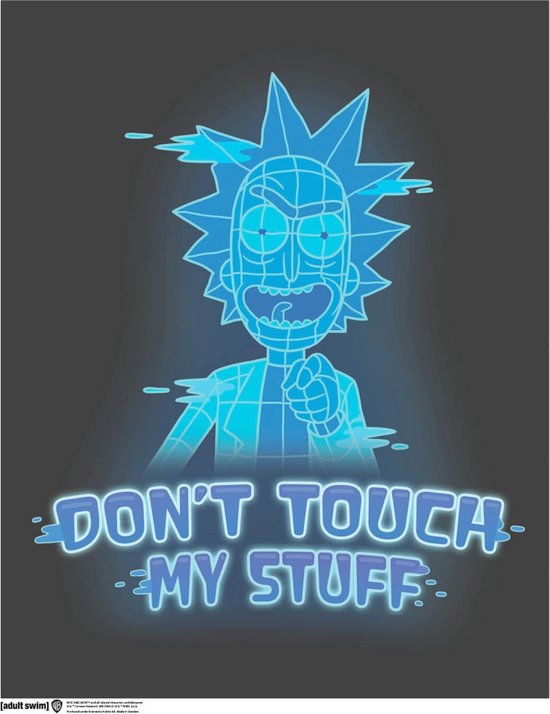 Rick And Morty Poster Don't Touch My Stuff Multicolours | bol