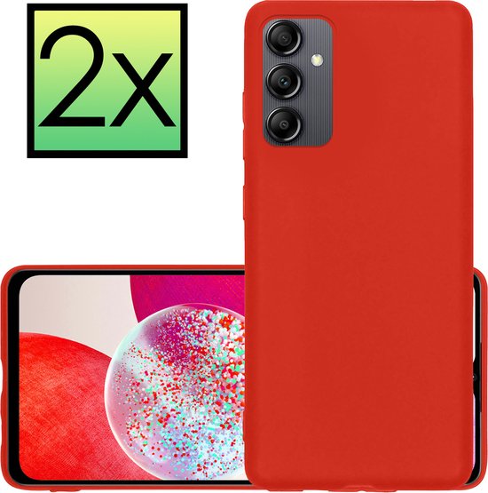 Hoes Geschikt voor Samsung A14 Hoesje Cover Siliconen Back Case Hoes ...