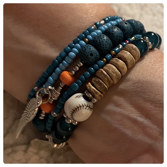 Apple Watch horlogebandje Bohemian Ibiza stijl 42/44/45mm glazen kralen ...