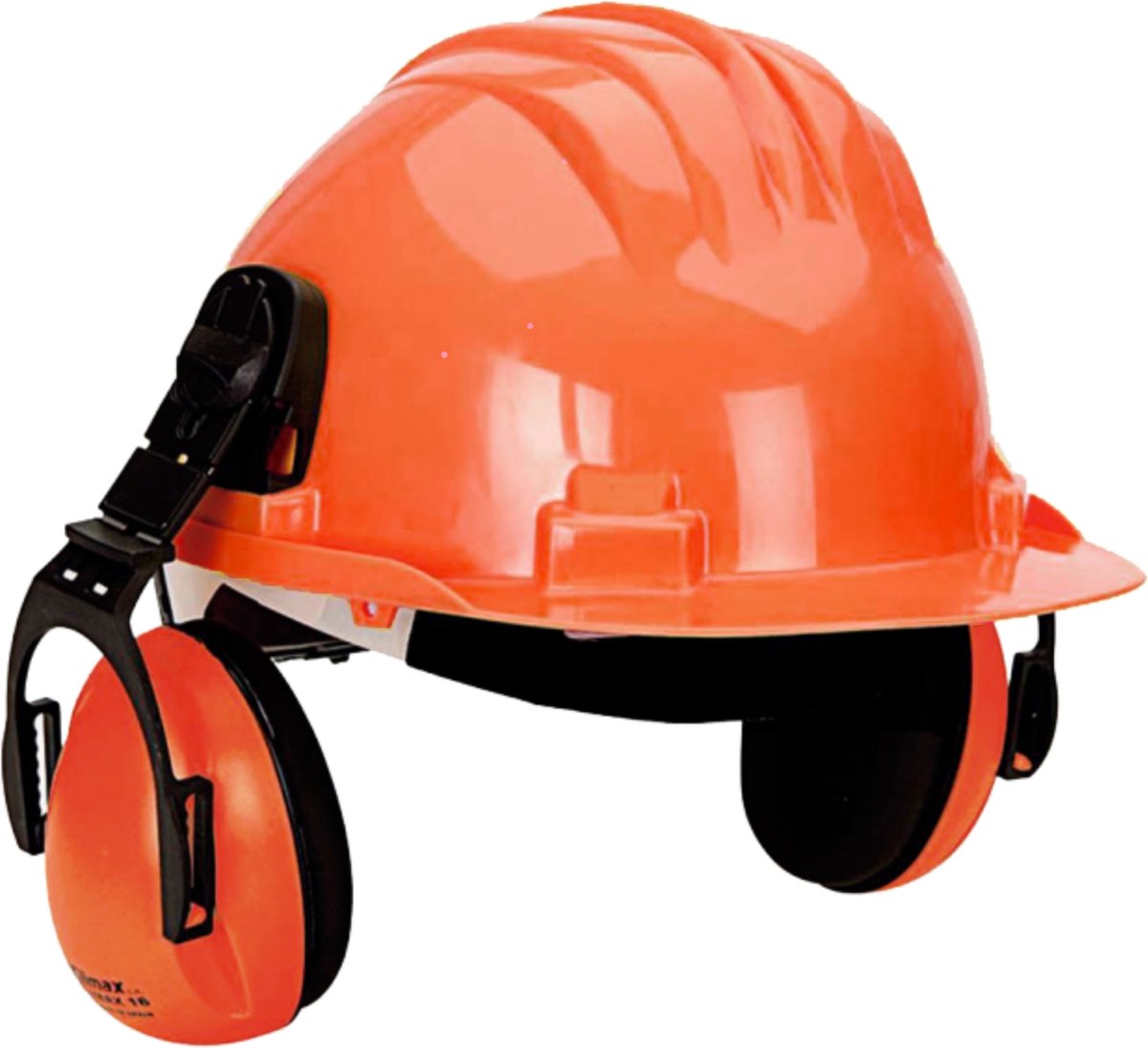 Veiligheidshelm RG5 met Oorkappen - Oranje - Verstelbaar met Draaiknop - Oorkappen... | bol.com