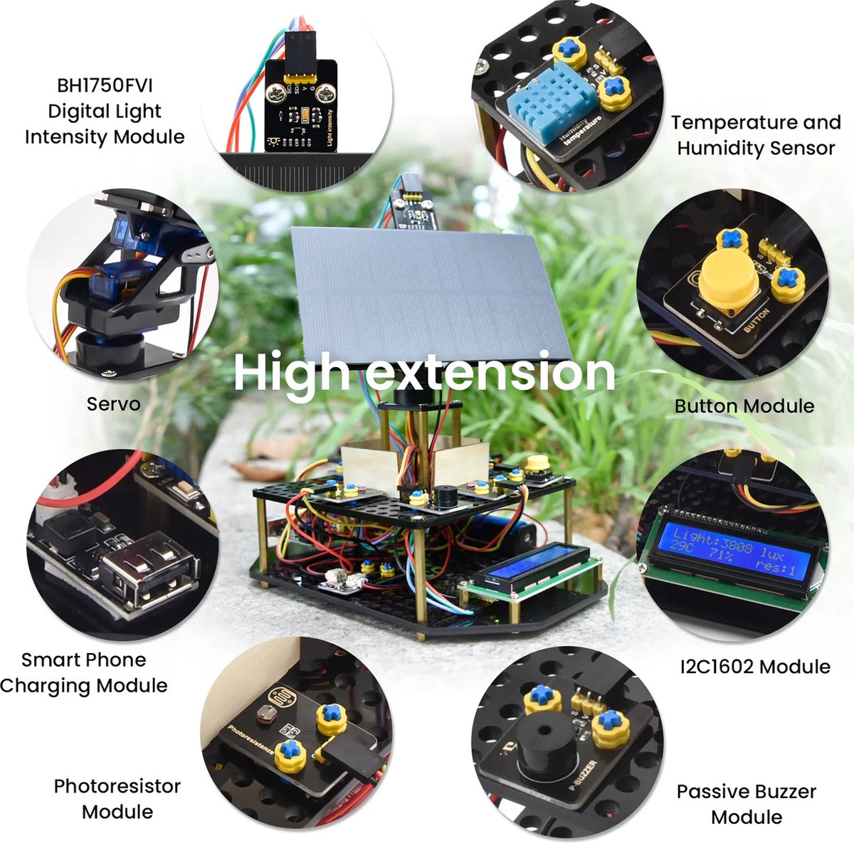 Keyestudio Solar tracking Kit voor Arduino met standaard moederbord ...