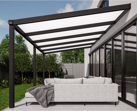 Pratt & Söhne terrasoverkapping 5x3.5 m - Overkapping tuin met opaal ...