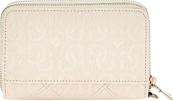 Guess Caddie SLG Medium Zip Around Dames Portemonnee - Stone | bol