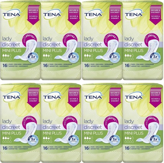 Tena Lady Discreet Mini Plus - 4x32 Stuks - Voordeelverpakking | bol