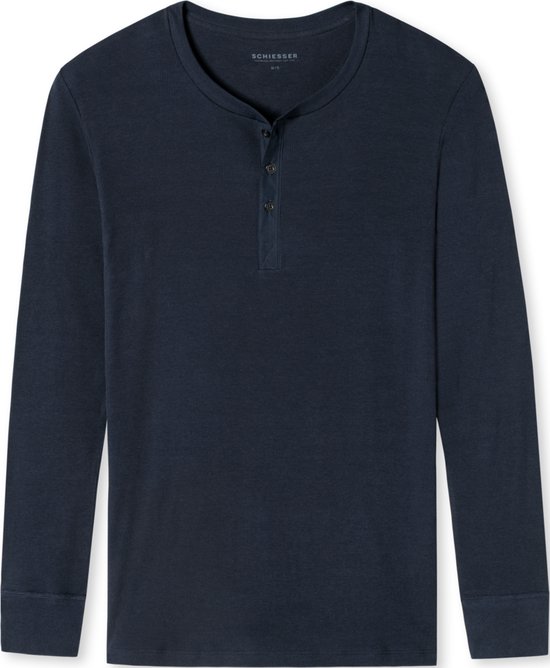 SCHIESSER Retro Rib T-shirt (1-pack) - heren shirt lange mouwen dubbele ...