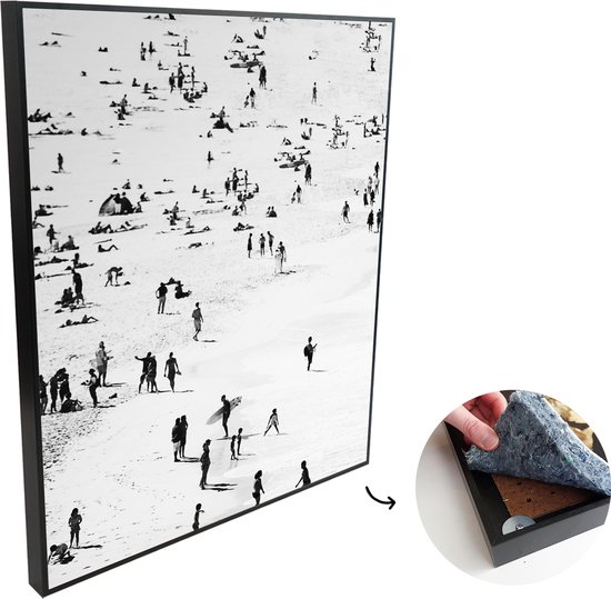 Strand - Zee - Mensen - Zwart wit | bol.com