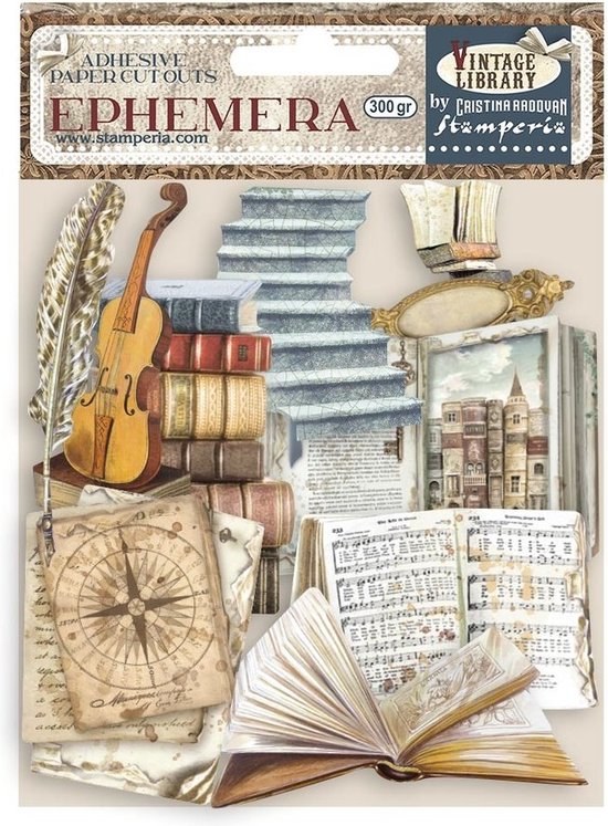 Stamperia - Vintage Library Ephemera (53pcs) (DFLCT16) | bol