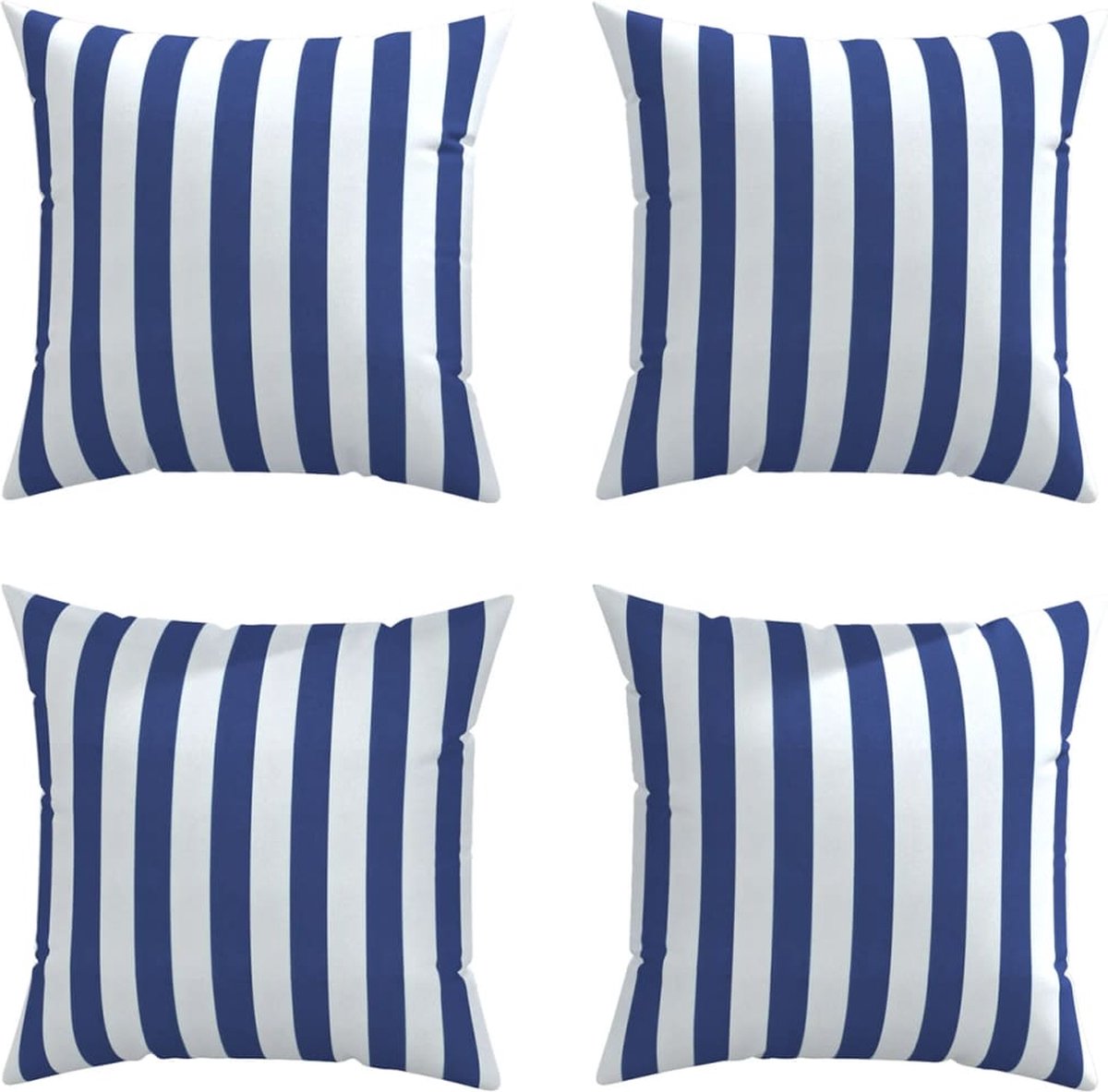 vidaXL Sierkussens 4 st gestreept 50x50 cm stof blauw en wit | bol.com