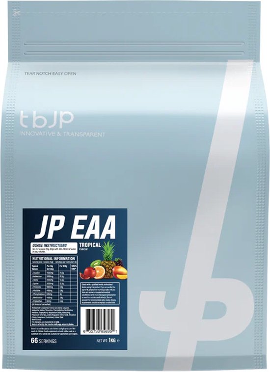 Trained By Jp Nutrition - JP EAA 1kg - Tropical | bol.com
