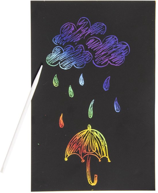 3x Tekenblok 8 Vellen Inclusief Pen - Magisch Krasblok - Scratch Set ...