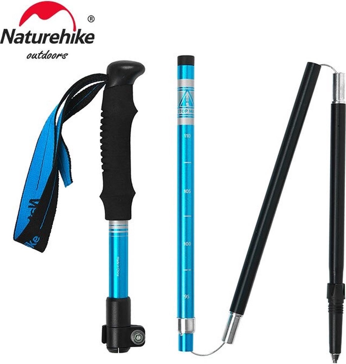 Naturehike - Bâton de marche - Pliable - Randonnée - Aluminium Premium ...