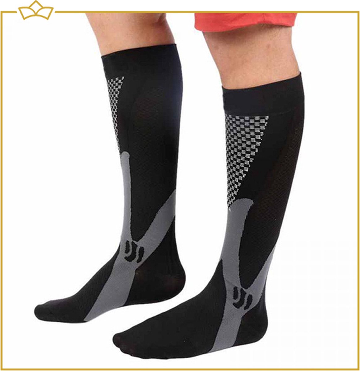 ATTREZZO® Duopack Sport Premium Compressiekousen – Compressie sokken ...