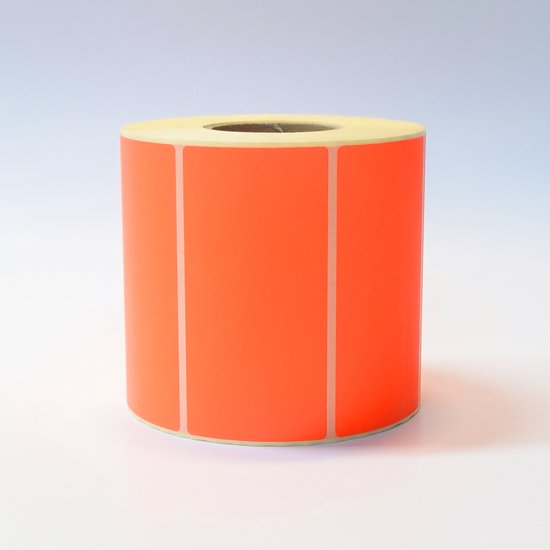 Blanco Stickers op rol 1000 etiketten 100x50mm fluor rood | bol