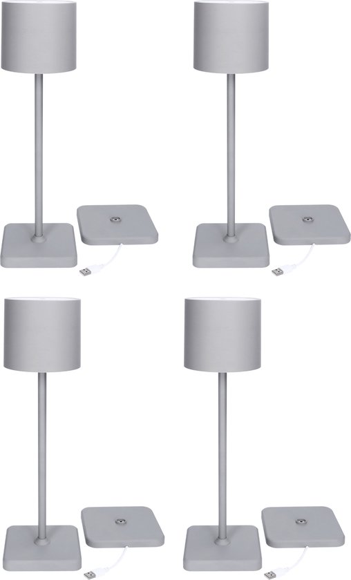 TouchDim LED Tafellampen 38 cm voor binnen en buiten - Oplaadbaar ...