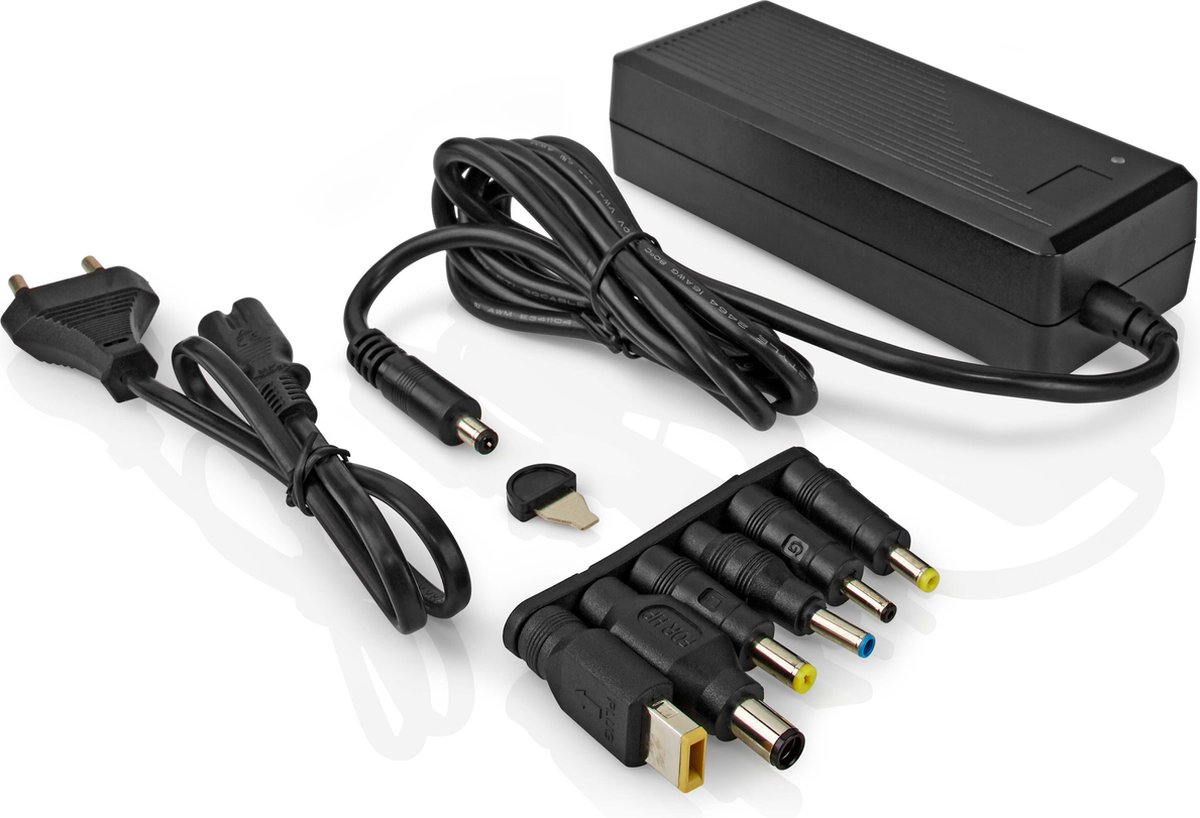 Laptop adapter - Universeel - 6 pluggen - 5000 mA - 90 Watt - Allteq | bol