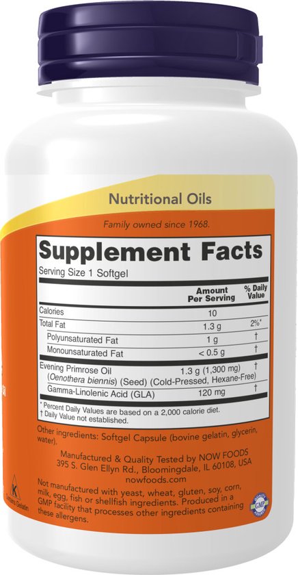 NOW Foods - Super Primrose 1300mg (60 soft gels) | bol