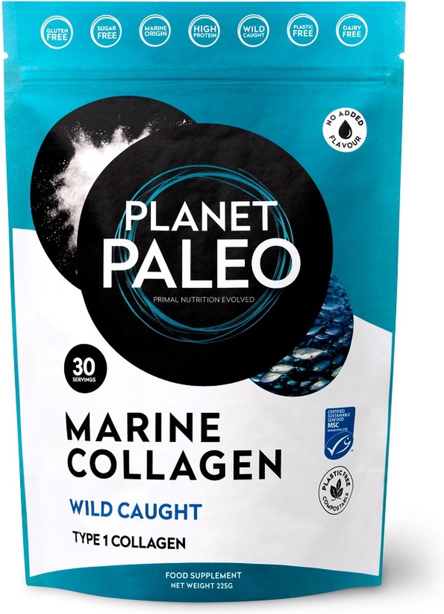 Planet Paleo Marine Collagen 195 gram - collageen supplement | bol