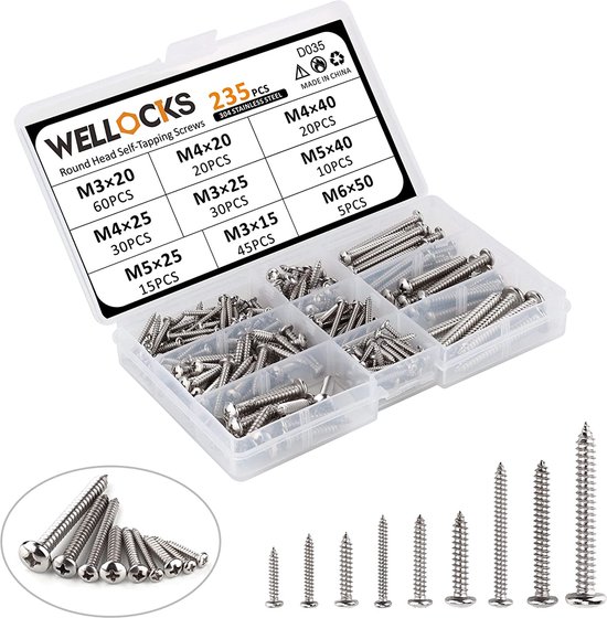 zelftappende schroeven-assortimentset / universal screw assortment box ...