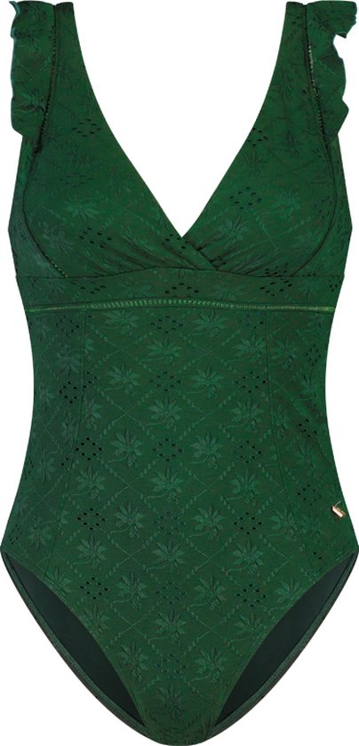 Beachlife Green Embroidery Dames Badpak - Maat 38 (Cupmaat B) | bol