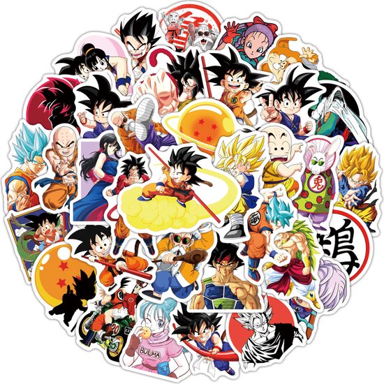 Dragon Ball Z Stickers - 50 Stuks - DBZ Stickers - Dragon Ball Z Manga ...