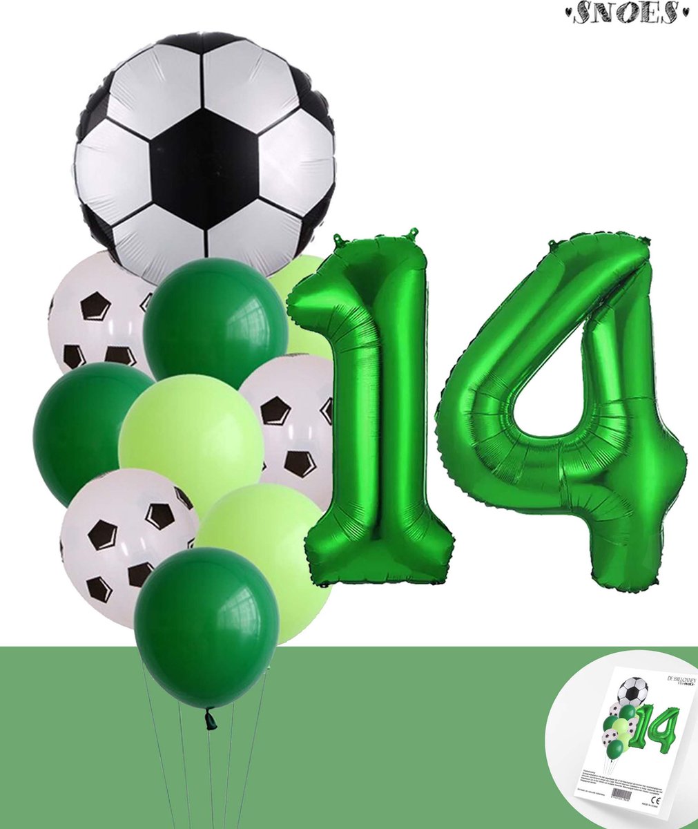 Voetbal Anniversaire * Set de Ballons 14 Ans * Hourra 14 Ans ...