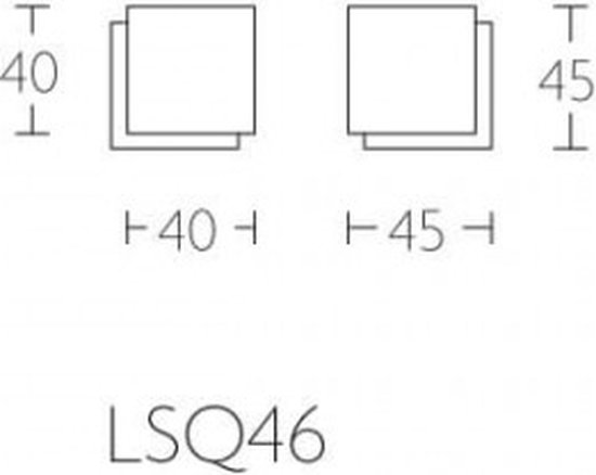 Formani deurstop wand/vloer SQUARE H44xB44xL44mm mat zwart | bol