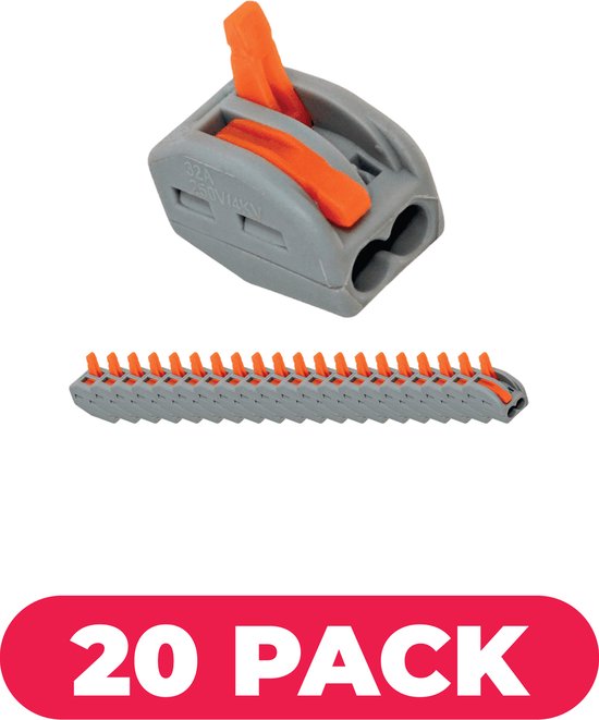 Commel Lasklem 2-voudig - 0,2-4,0 mm² - 20 stuks | bol