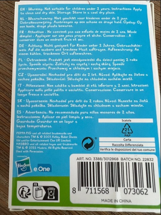 Peppa Pig pleisters Kinder pleisters waterproef zonder pijn te ...