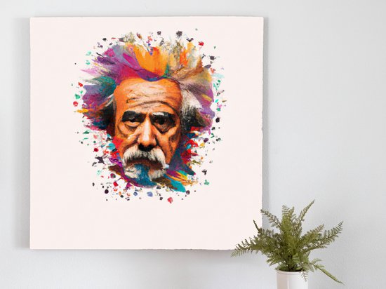 Albert einstein color explosion | Albert Einstein color explosion | Kunst - 100x100... | bol