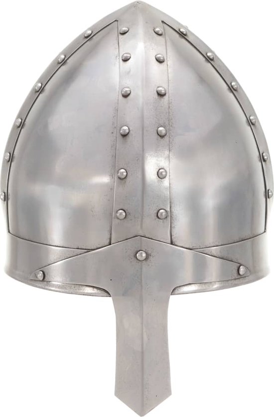 Ridderhelm middeleeuws replica LARP staal zilverkleurig | bol.com