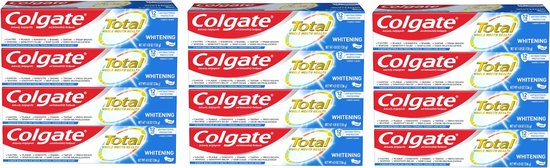 Colgate Tandpasta Total Whitening - 12x75ml - Voordeelverpakking | bol.com