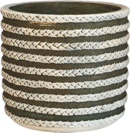 Oneiro Luxe Bloempot Pot Raf olive D14 H13 cm – hotel chique - binnen ...